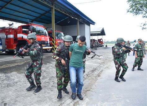 Uji Kemampuan Dan Ketrampilan Prajurit Lanud Supadio Gelar Latihan Hanlan Semester Ii Ta 2022