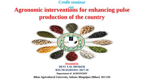 Pdf Agronomic Interventions For Enhancing Pulse Production Of The Country
