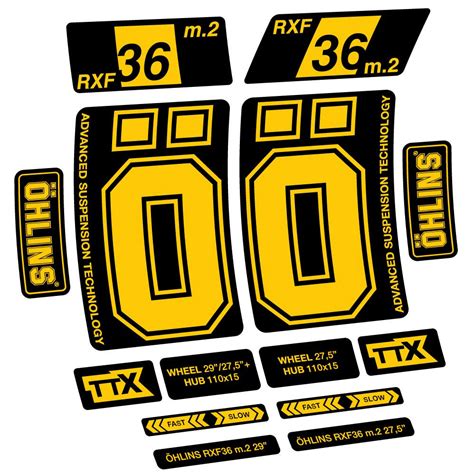 Decal Ohlins Rxf36 M2 2021 Fork 275 Bike Sticker Vinyl Custombikedecal