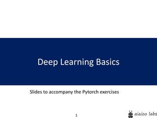 Deep Learning Through Pytorch Exercises PPT