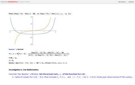 Solved Wolfram Mathematica Student Edition Demonstrations