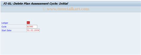 GA AN SAP Tcode Delete FI SL Planned Assessment GA AN SAP Tcode Delete FI SL Planned Assessment