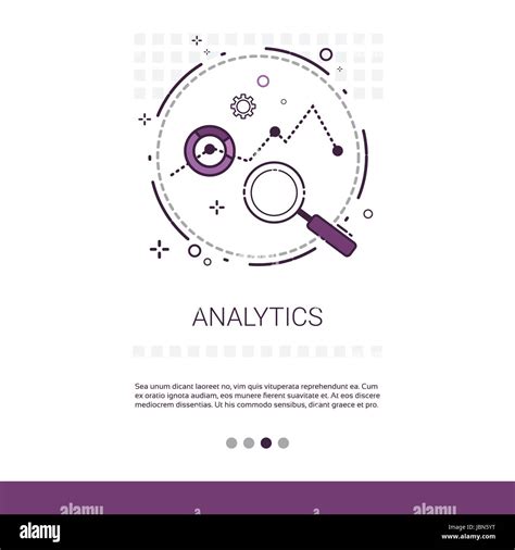 Analytics Financial Business Analysis Web Banner With Copy Space Stock