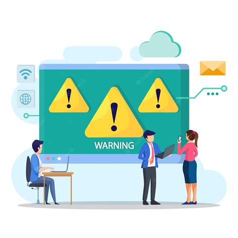 premium vector concept operating system error warning vector