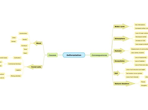 Deforestation Mindomo Mind Map