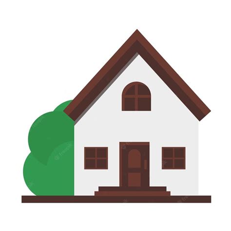 Premium Vector Vector House Flat Design Brown Color Simple House
