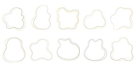 Vector Set Of Blob Outline Designed On White Background For Card Design Paper Decoration