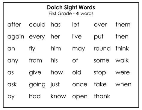 Basic Sight Words For Grade 6 Flashcards Printable Free Templates