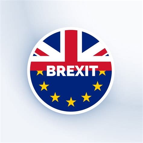Free Vector Brexit Badge With Uk And Eu Flag