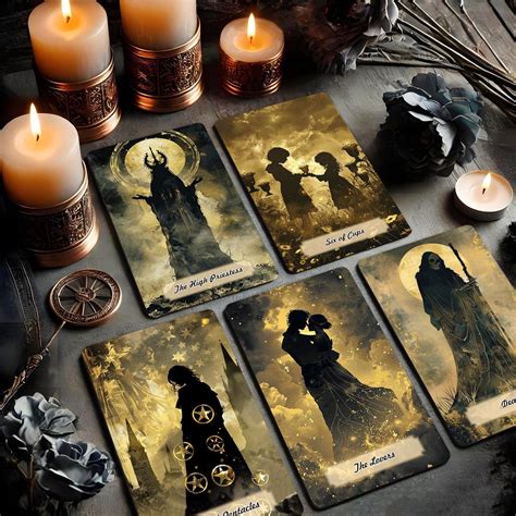 Shadow Tarot Deck With Guidebook Tarot Card Deck Unique Tarot Cards