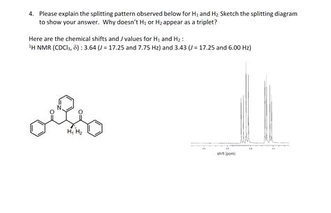 [solved] 4 please explain the splitting pattern observed below for