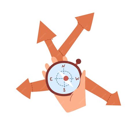 Premium Vector Compass In Hand Choosing Business Direction Right Way