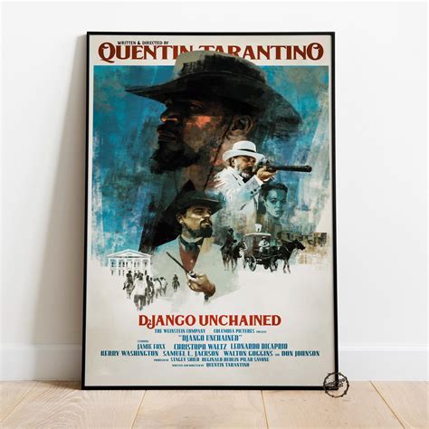 Django Unchained Poster Tarantino Movie Wall Decor Rolled Canvas