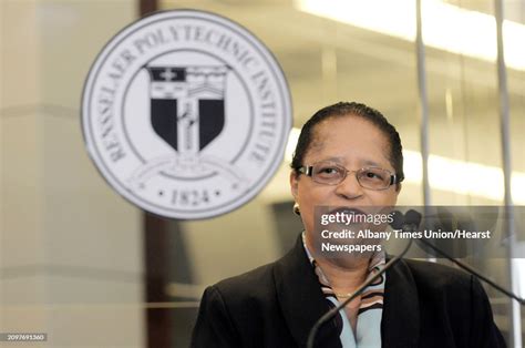 Rpi President Shirley Ann Jackson Addresses Those Gathered For An