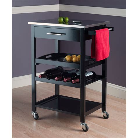 Winsome Kitchen Utility Cart Model 20326 Stainless Steel Top