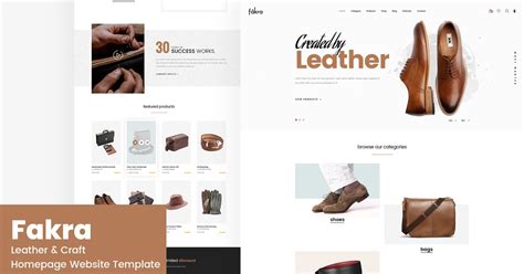 Fakra Leather And Craft Website Design Ux And Ui Kits Websites Ft