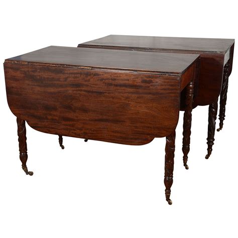 Pair Of Federal Period Drop Leaf Dining Tables At 1stdibs