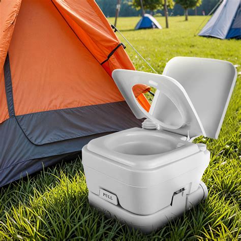 Wooflex Portable 26 Gal Camping Toilet 32 Gal Freshwater Tank High