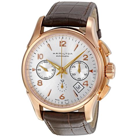 Hamilton Jazzmaster Automatic Chronograph Rose Gold Tone Mens Watch