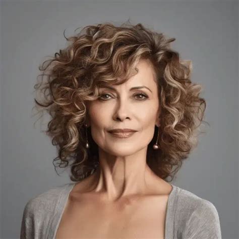 27 Flattering Curly Hairstyles For Women Over 60 Curly Shag Haircut