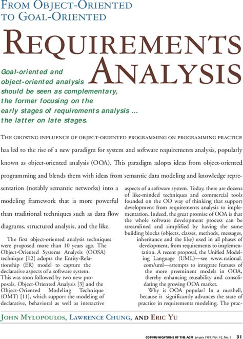 from object oriented to goal oriented requirements analysis
