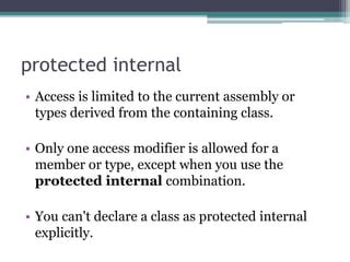 C Access Modifiers PPT