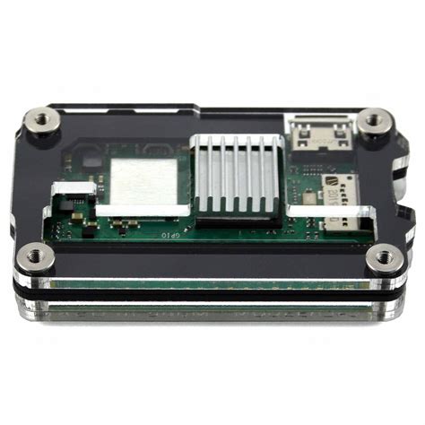 Zebra Zero Gpio Raspberry Pi Zero 2 Case Black Ice The Pi Hut