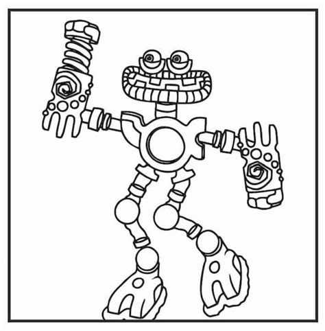 Printable My Singing Monsters Wubbox Coloring Page Free Download And