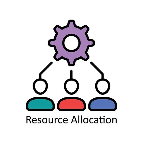 Resource Allocation Vector Fill Outline Icon Design Illustration
