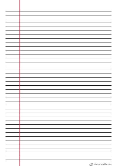 Free Printable Notebook Lined Paper For College Your