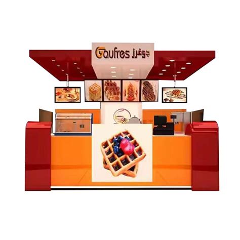 12 By 12 Ft Waffle Kiosk Mall Waffle Booth Design Mall Kiosks Food Kiosks Custom Retail