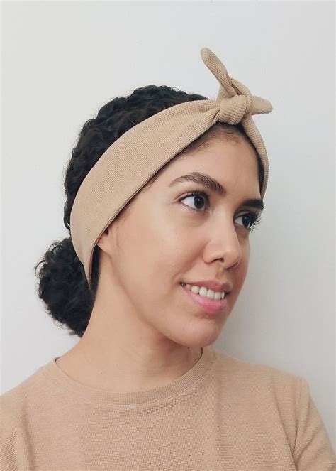 Brown Organic Cotton Headband Women Sustainable Accessories Daniela