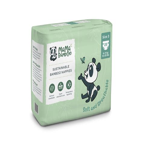 Mama Bamboo Sustainable Bamboo Nappies Size 3 28 Pk Tesco Groceries