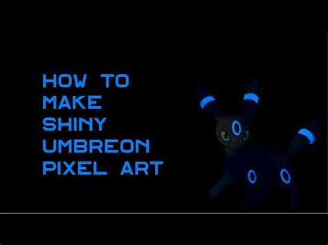 How To Build Shiny Umbreon In Minecraft Youtube