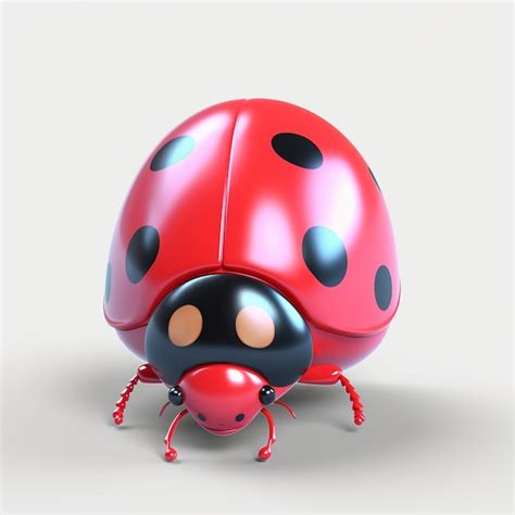 Premium Ai Image Cartoon Ladybug 3d