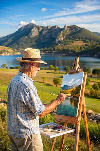 The Landscape Painter Scenery Sketch Premium Ai Generated Image
