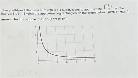 Solved Use A Left Hand Riemann Sum With N4 Subdivisions To