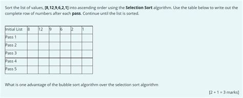 Solved Sort The List Of Values Into Chegg Com