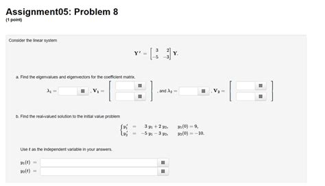 Solved Assignment05 Problem 8 1 Point Consider The Linear