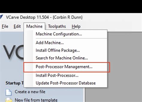 Avid Cnc Atc Post Processor Setup Vectric Vcarve Vectric Aspire Corbins Treehouse