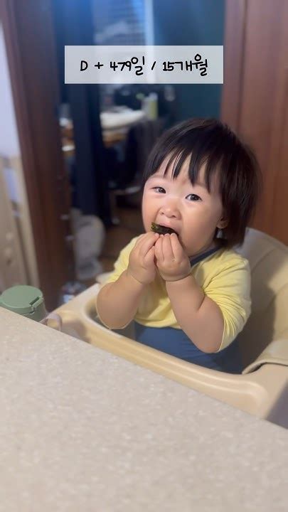 흡사 하정우 김 먹방 15개월아기 Shorts Youtube