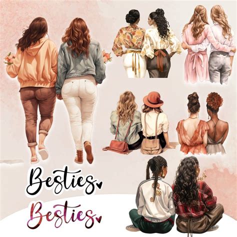 Friends Clipart Sisters Png Girlfriends Clipart Best Etsy Friends
