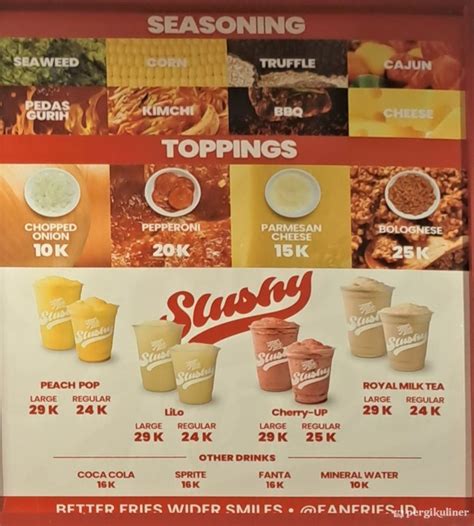 Selalu Diperbarui Menu Fan Fries Scbd