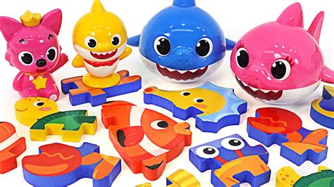 아기 상어and핑크퐁과 함께 낚시도 하고 바다 퍼즐도 맞추며 놀아요~ 핑키팝토이 Youtube