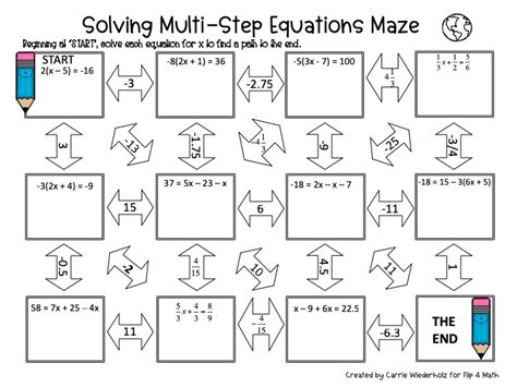 Free Math Worksheets Solving Multi Step Equations Home Design Ideas