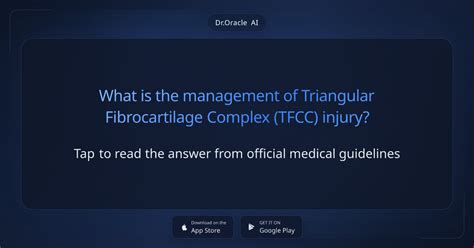 What Is The Management Of Triangular Fibrocartilage Complex Tfcc Injury