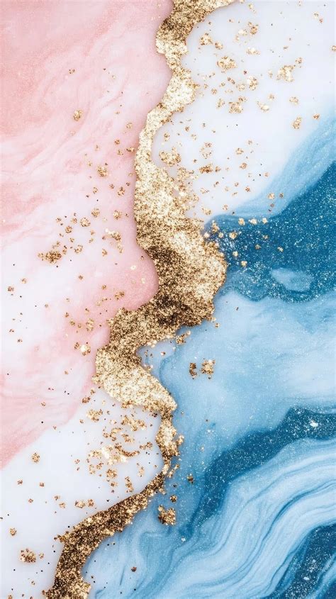 Gold Leaf And Glitter Marble Aesthetic Hd 4k — Free Iphone Wallpaper