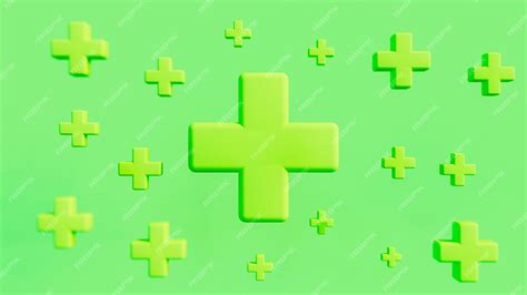 Premium Photo 3d Illustration Of Health Symbols On Green Stage Plus