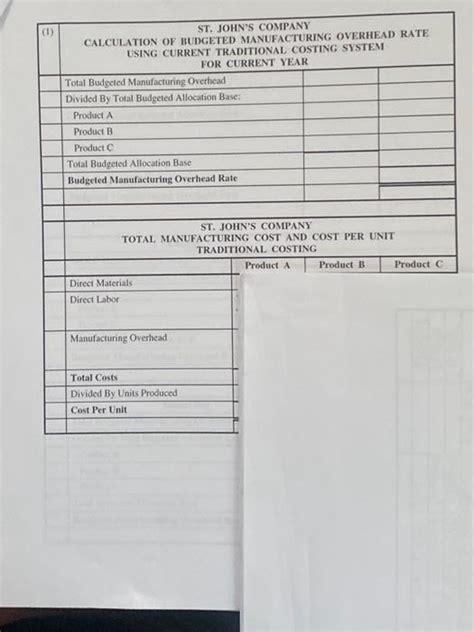 solved cost accounting handout problem 3 score name section