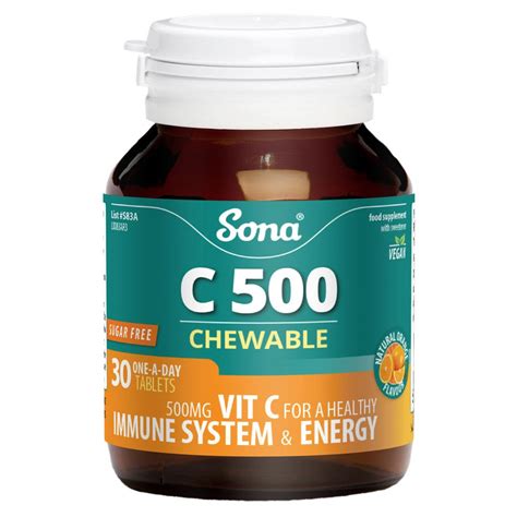 Sona C 500 Chewable 30 Tablets Banagher Totalhealth Pharmacy